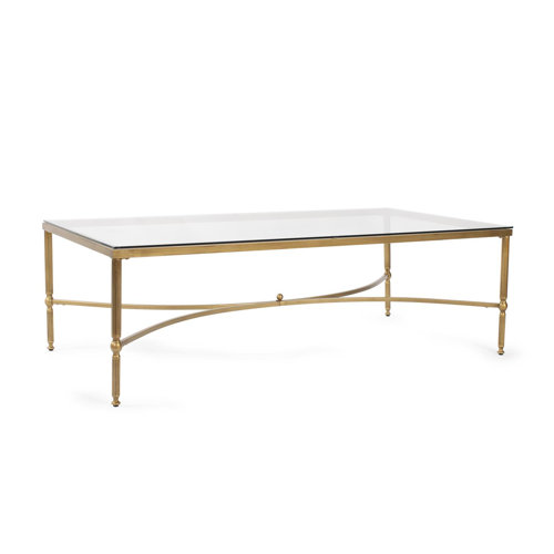 Howard Elliott Bonnifait Antique Gold Rectangular Coffee Table | Perigold